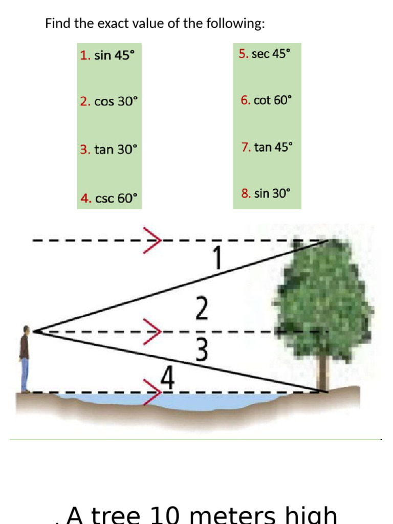 Calculating Angles of Elevation | PDF