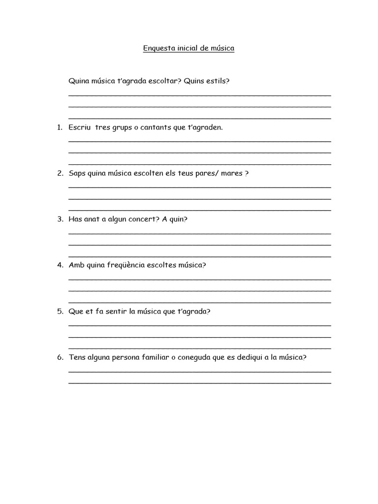 Enquesta Inicial Pràctiques | PDF