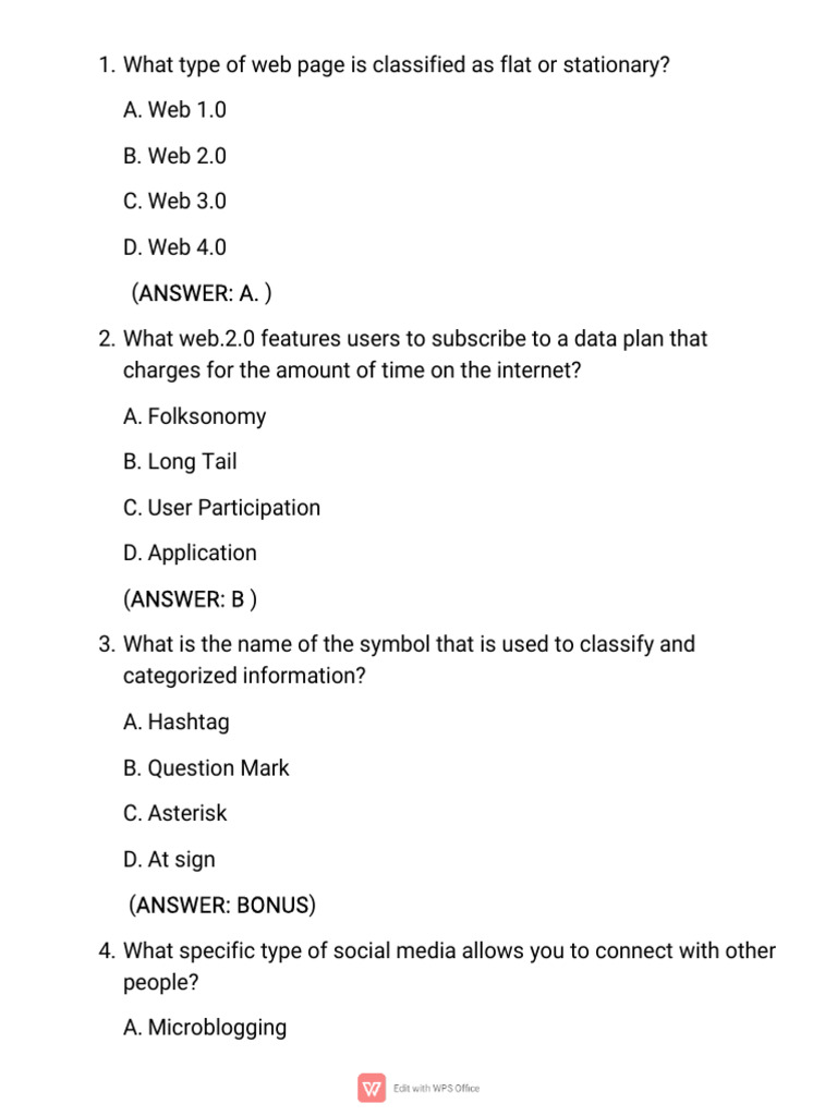 Web 2.0 Concepts and Definitions | PDF