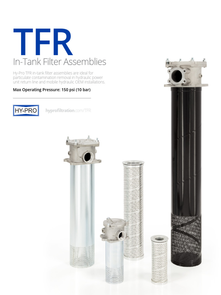 TFR In-Tank Filter Assemblies 092617 | PDF | Filtration | Viscosity