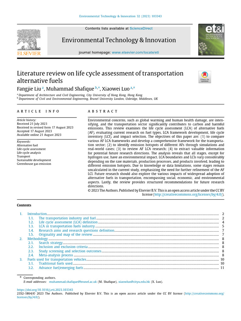 1 s2.0 S2352186423003395 Main | PDF | Life Cycle Assessment | Biofuel