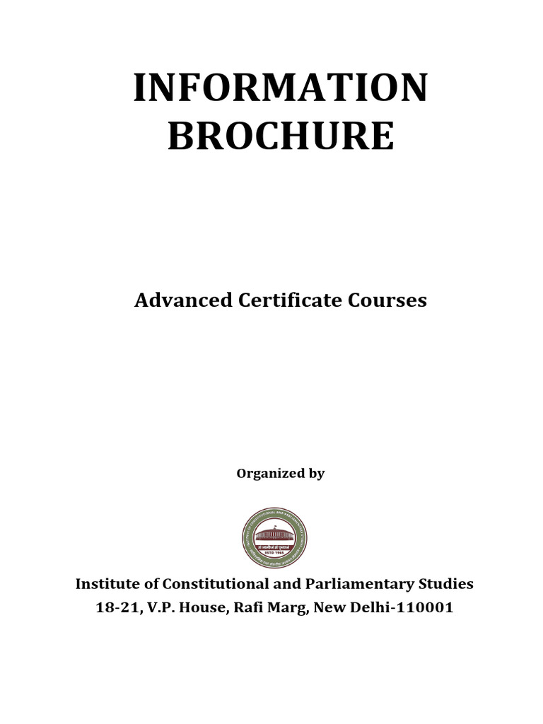 Advanced Certificate Courses at ICPS | PDF | Constitution | Citizenship