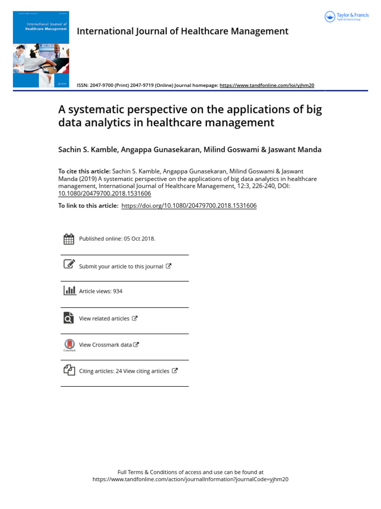Health Analytics Patients MNGMT | PDF | Big Data | Analytics