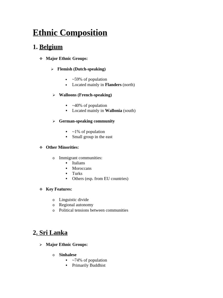 Ethnic Composition | PDF