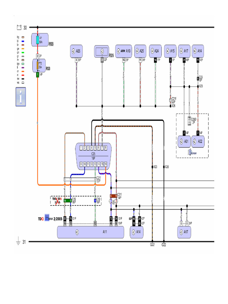 Ford Mondeo Mk3 Wiring Diagram