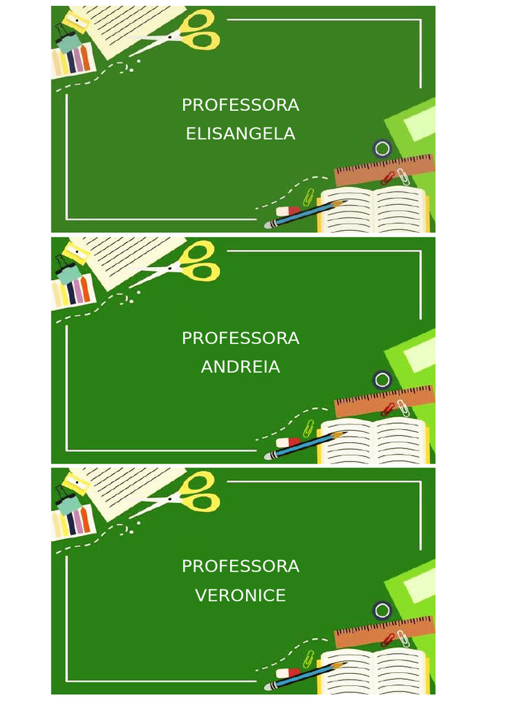 Plaquinhas Dos Professores | PDF