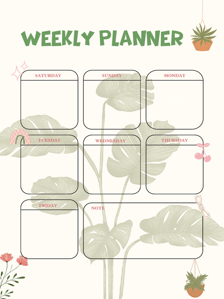 Weekly Planner PDF | PDF