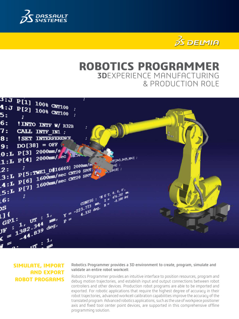 DELMIA Robotics Programmer Overview | PDF | Computing