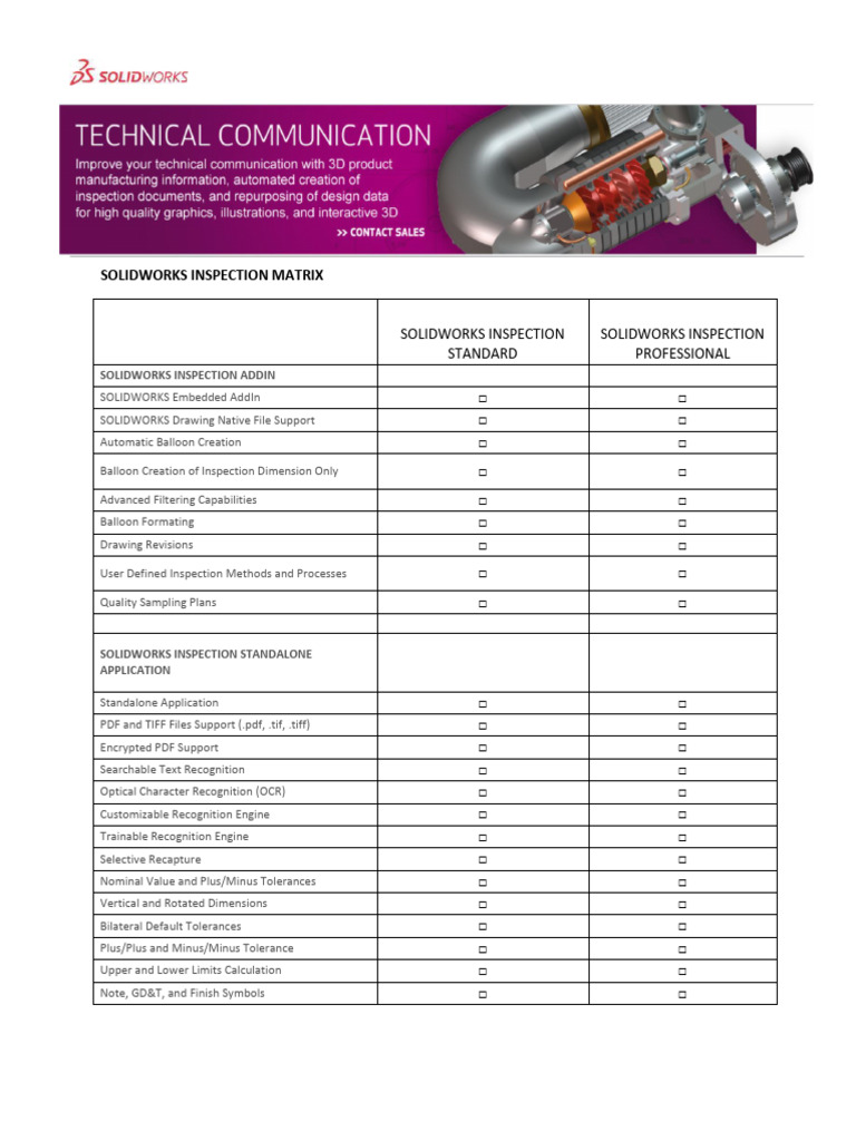 Solidworks Inspection Matrix | PDF | Optical Character Recognition ...