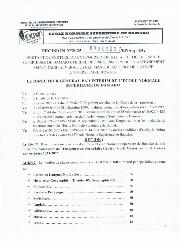 Concours ENSUP | PDF