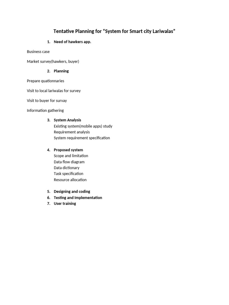 Tentative Planning | PDF