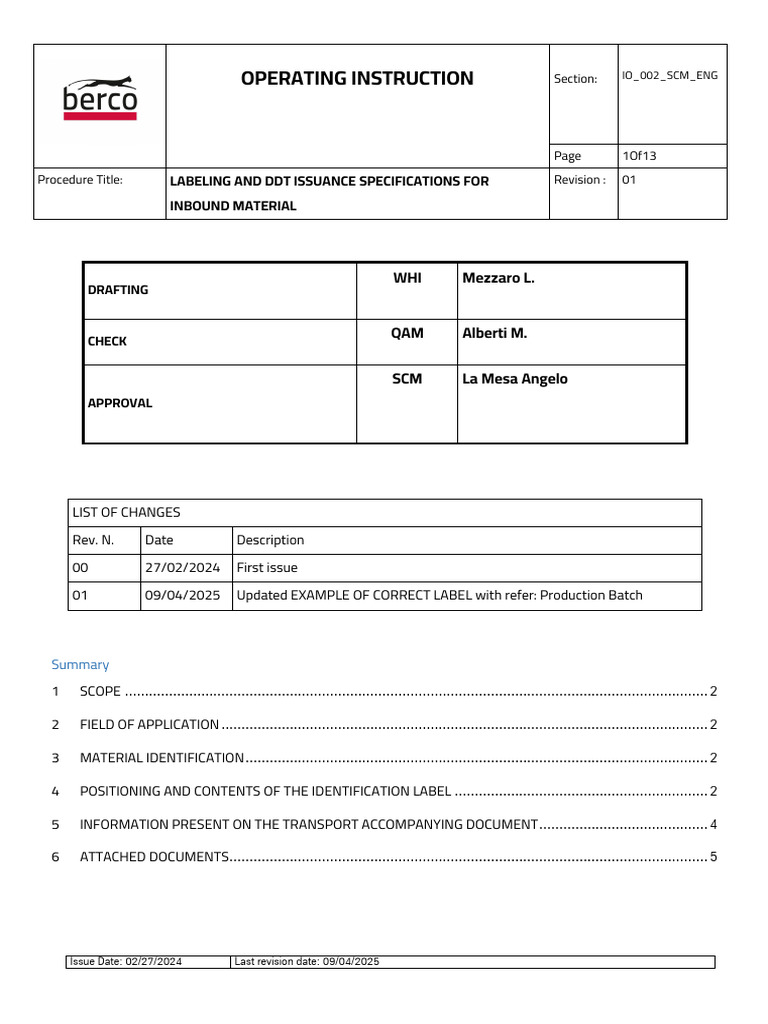 Io 002 SCM Eng Labeling and DDT Issuance Specifications For Inbound ...
