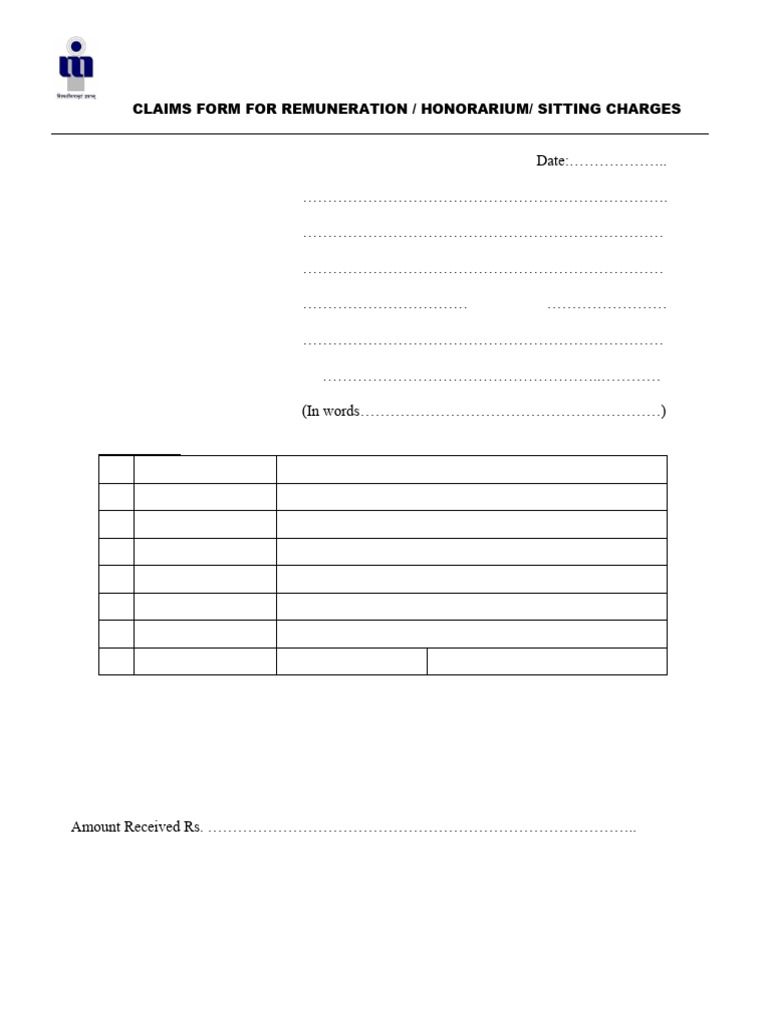 Honorarium Form | PDF