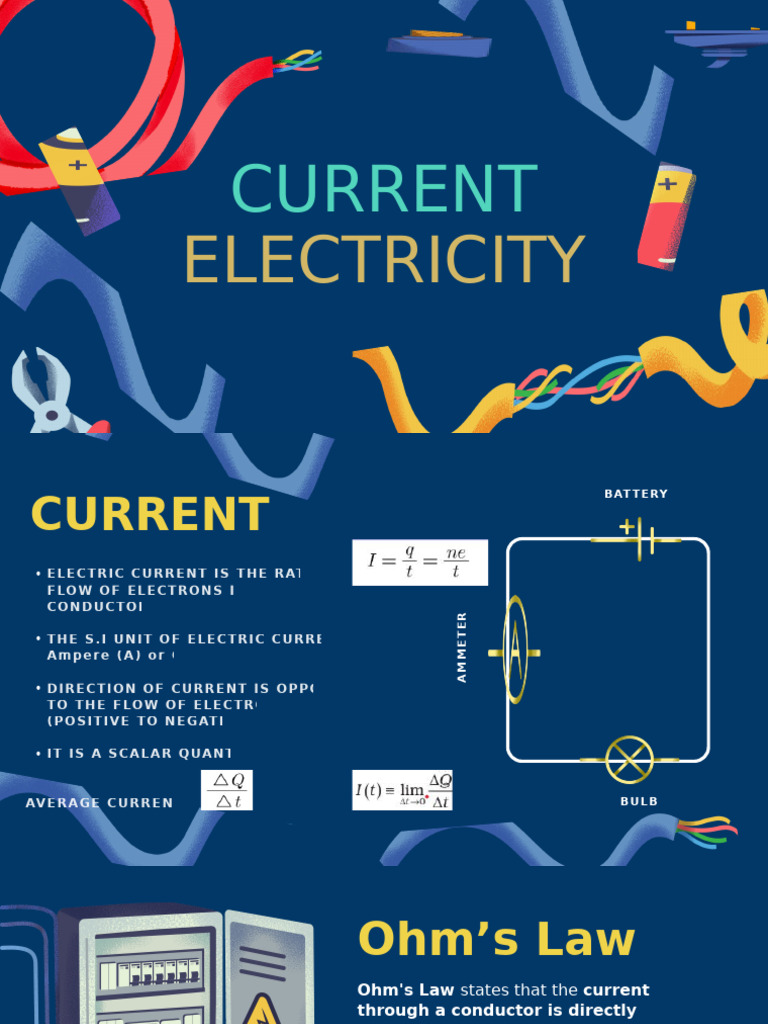 CURRENT ELECTRICITY - Physics CHP 3 | PDF | Electric Current ...