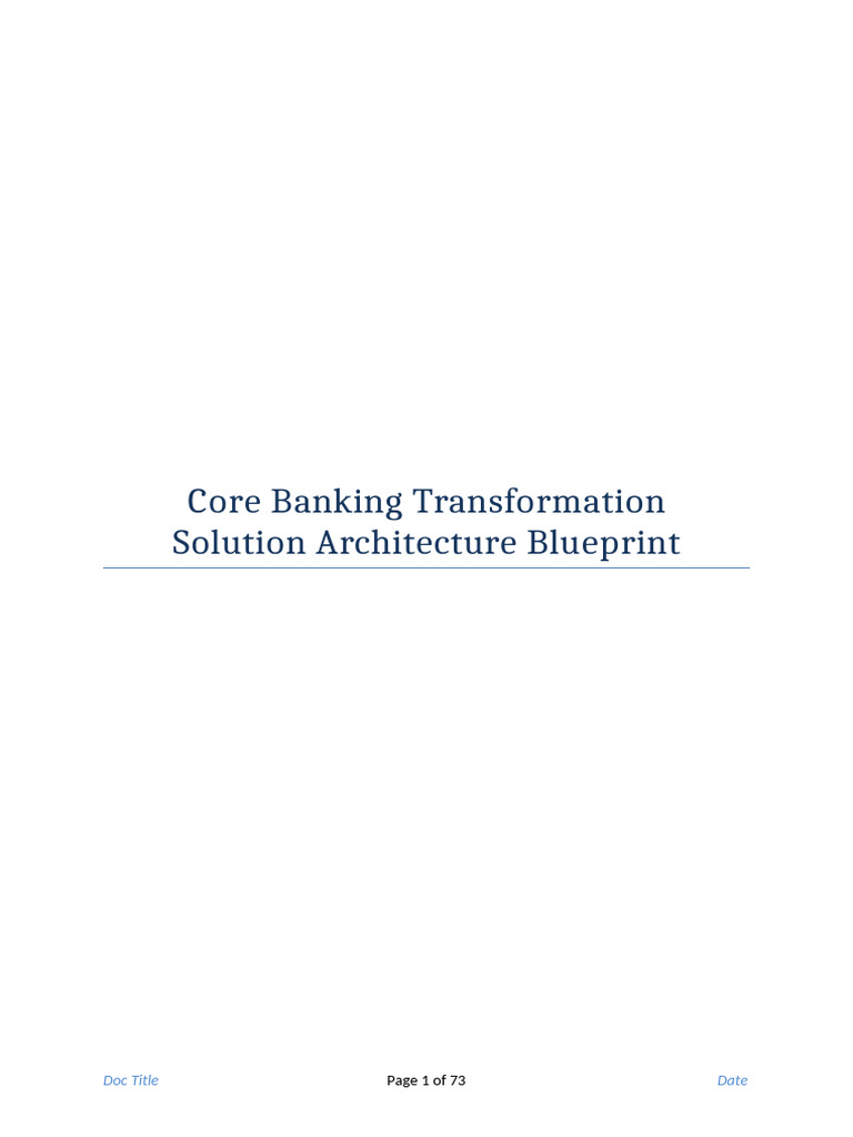 Core Banking System Architecture Blueprint | PDF | Databases | Cloud ...