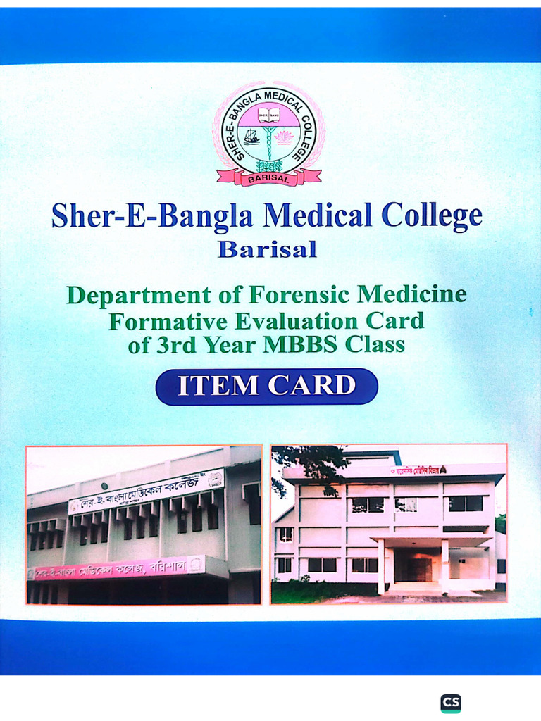 Forensic Medicine Item Card | PDF