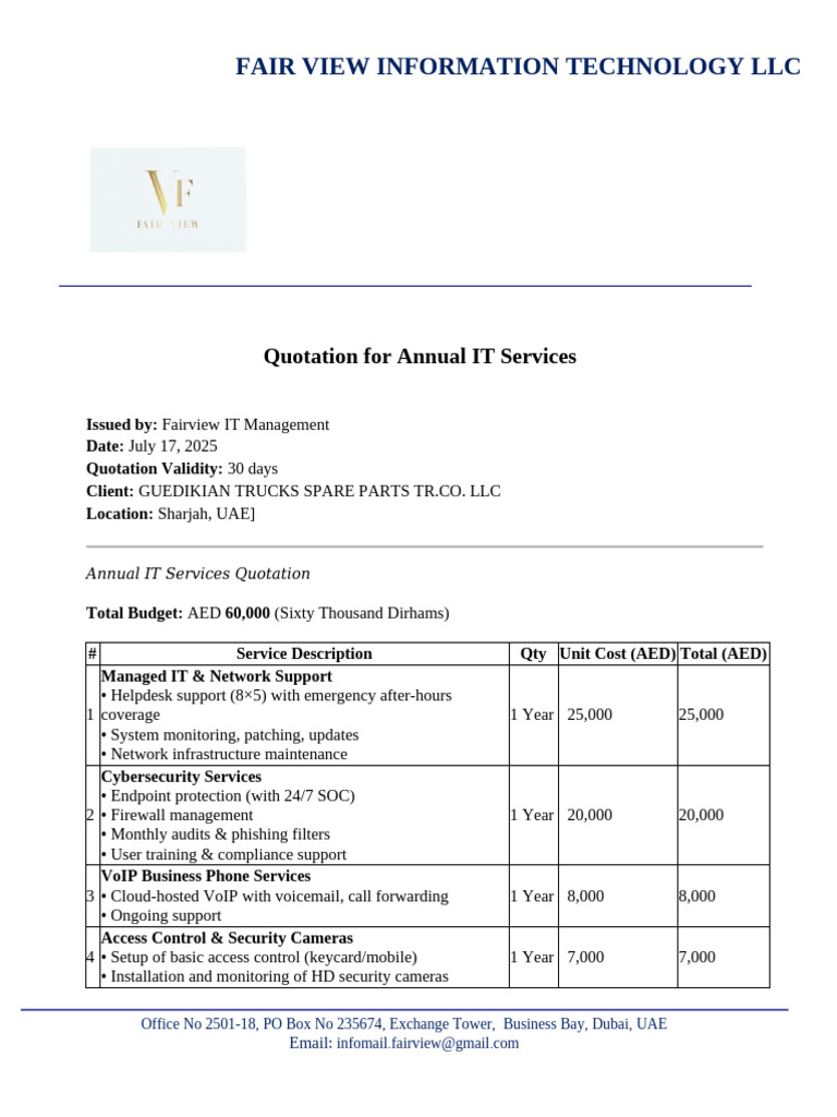 Quatation - Guedco | PDF