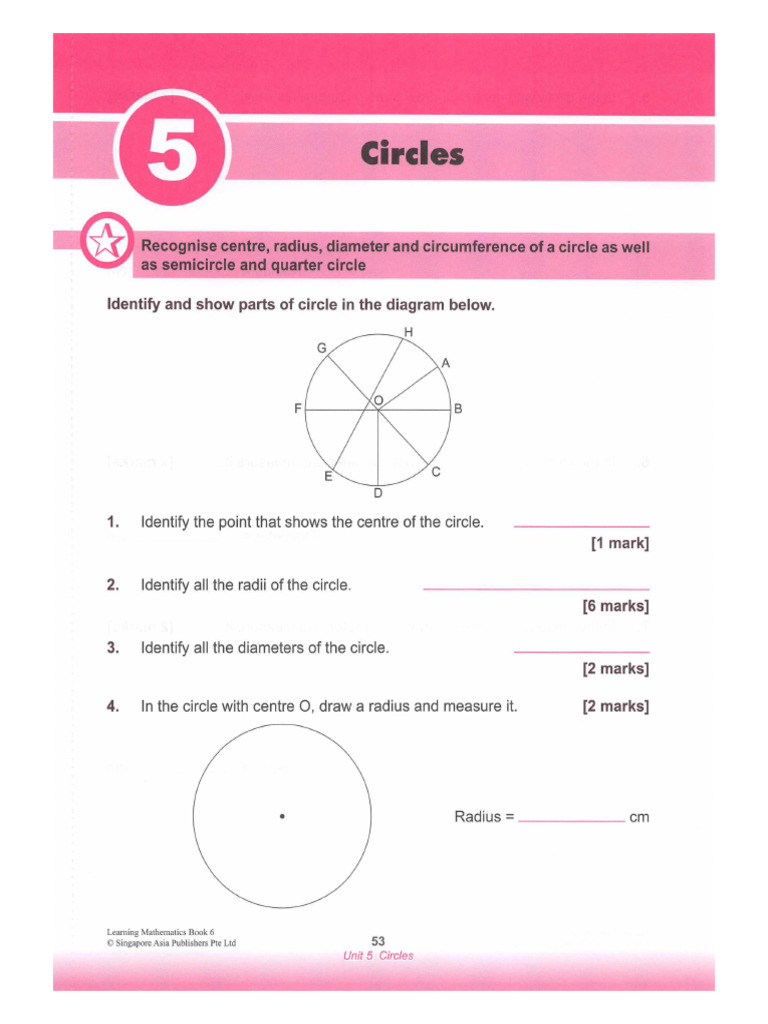 SM G6 Chapter 5 Circles | PDF