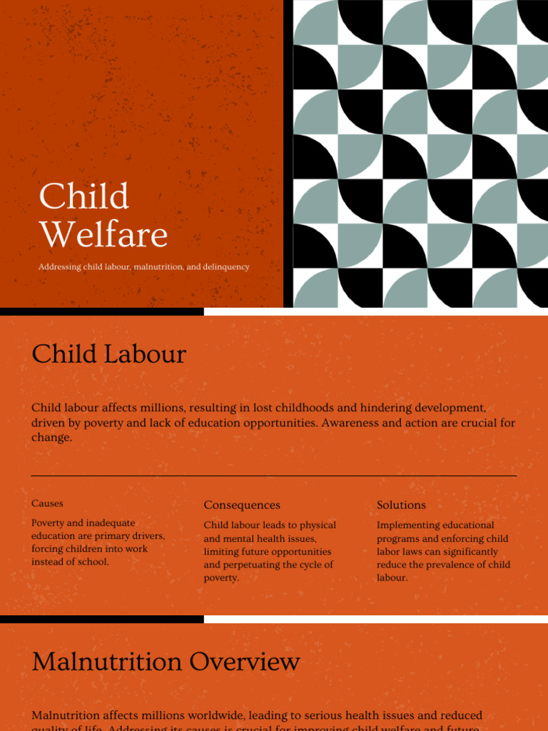 Child Welfare: Solutions for Labour, Nutrition, Delinquency | PDF ...