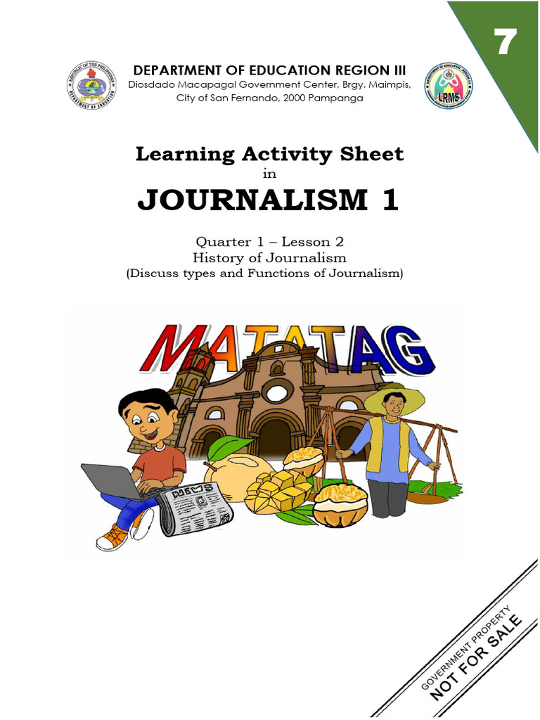 SPJ Q1 Lesson 2 With Cover New | PDF | Journalism | Philippines