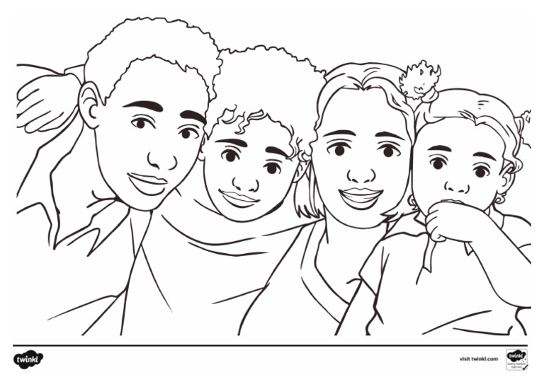My Family Coloring Page Ver 1 | PDF