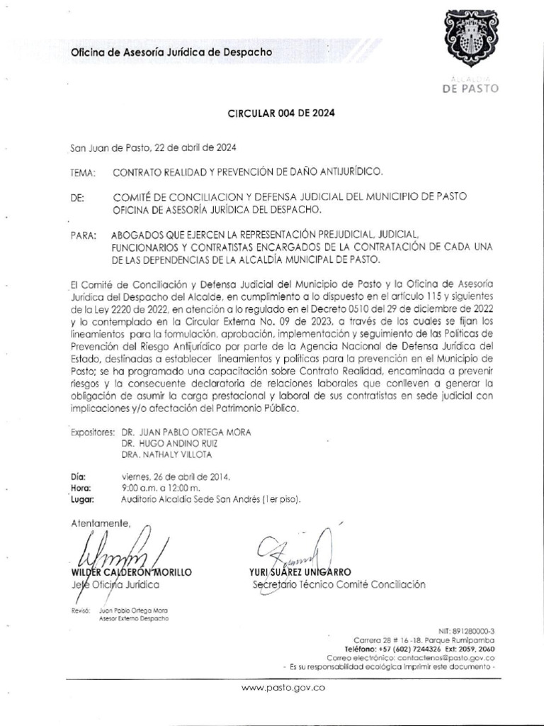 Circular 004 22 Abr 2024 Juridica Despacho | PDF