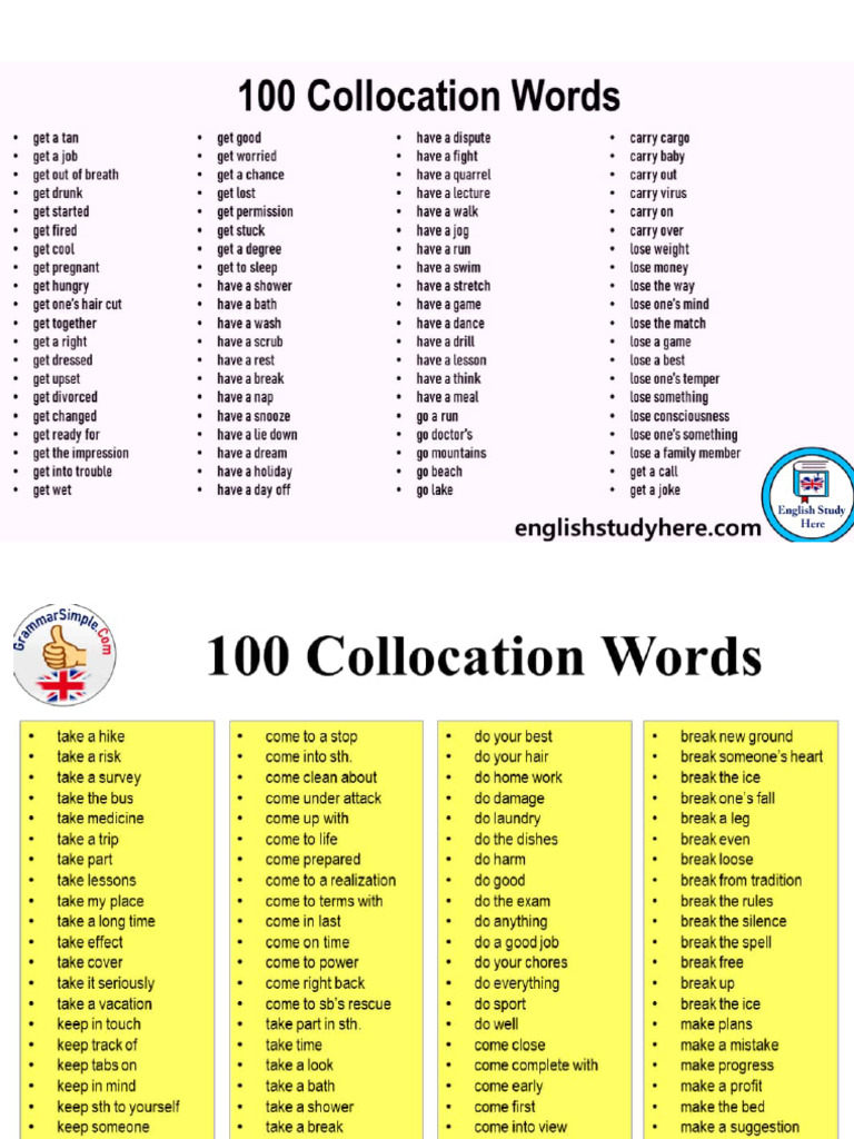 Collocation Words | PDF