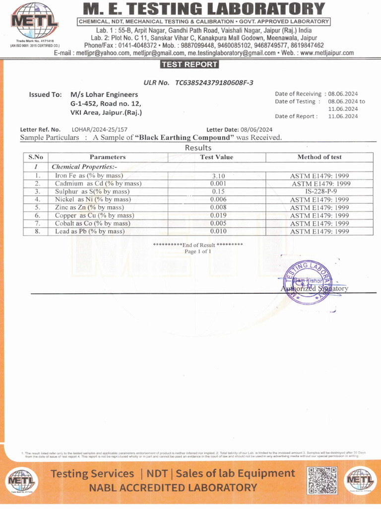 Earthing Compound | PDF