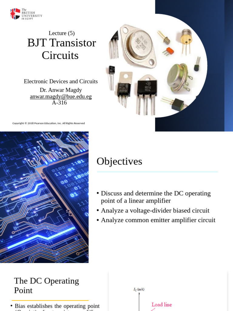 Lecture (5) BJT Transistor Circuits | PDF | Amplifier | Computer ...