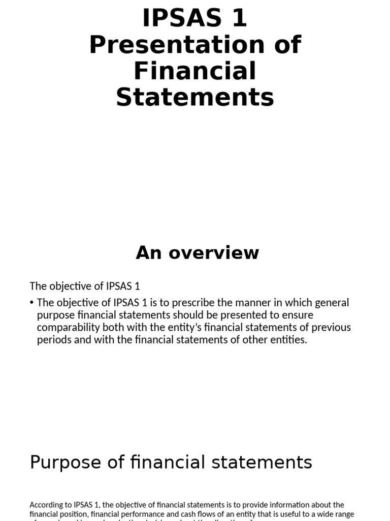 IPSAS 1: Financial Statement Presentation | PDF | Balance Sheet | Expense