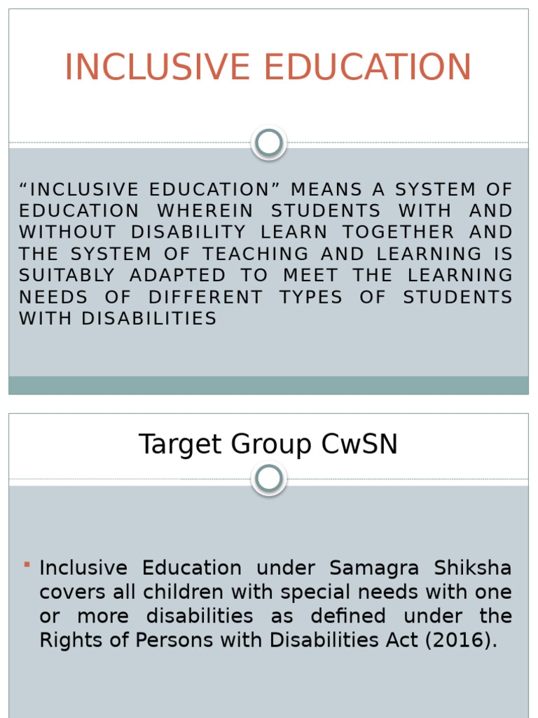 Inclusive Education | PDF | Individualized Education Program | Diseases And Disorders