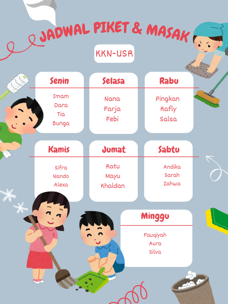 Jadwal Piket Kkn-Usr | PDF