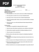Volleyball Quiz: Questions & Answers | PDF | Volleyball | Leisure