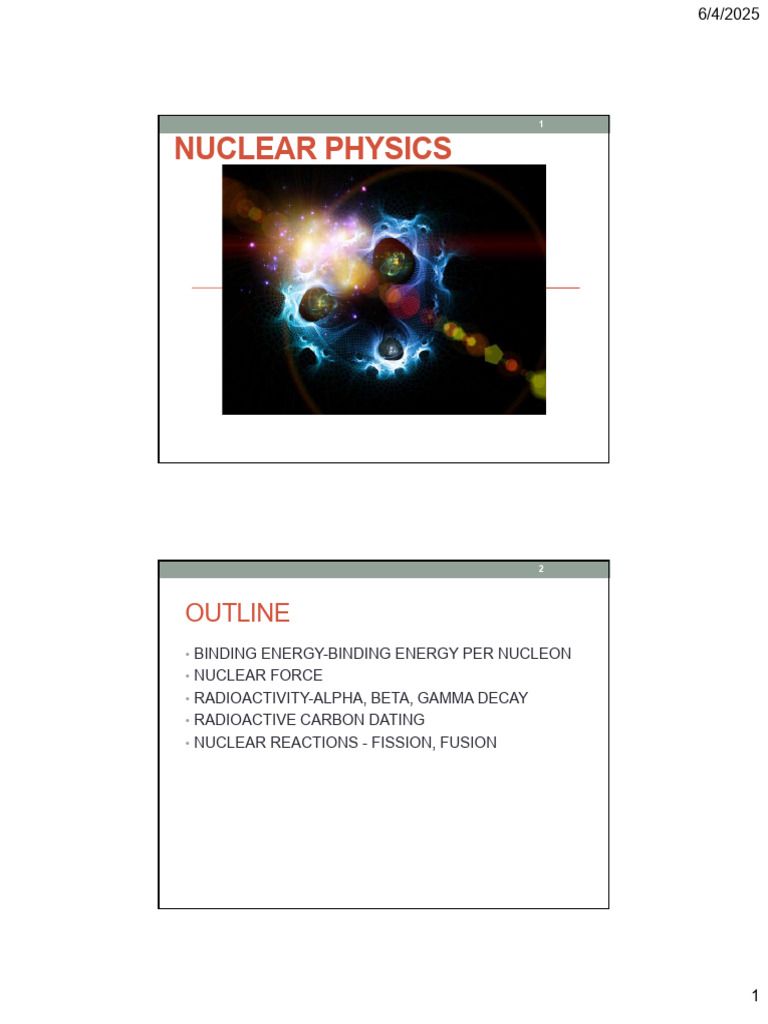 11-Nuclear Physics Revised 04062025 | PDF | Nuclear Physics | Neutron