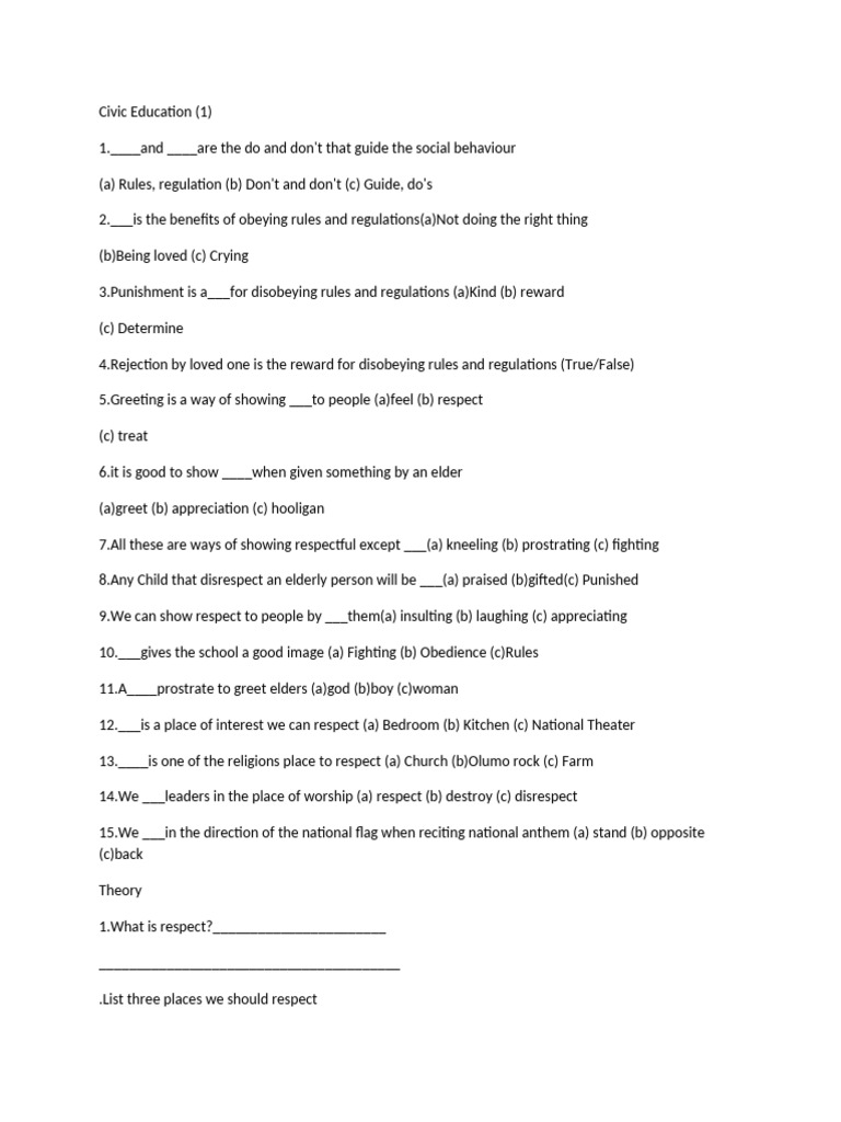 Nur 2 Third Term 3 | PDF | Hygiene | Jesus