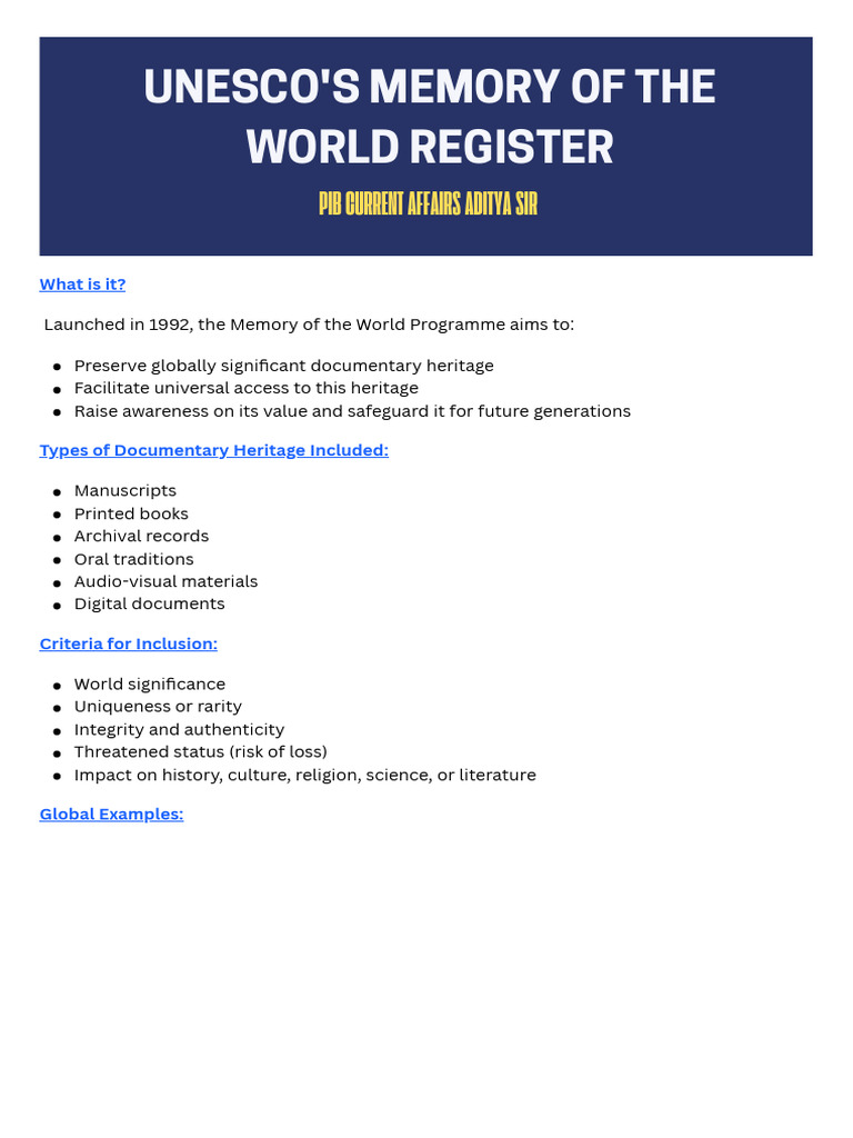 UNESCO's Memory of The World PIB KYI | PDF | Bhagavad Gita