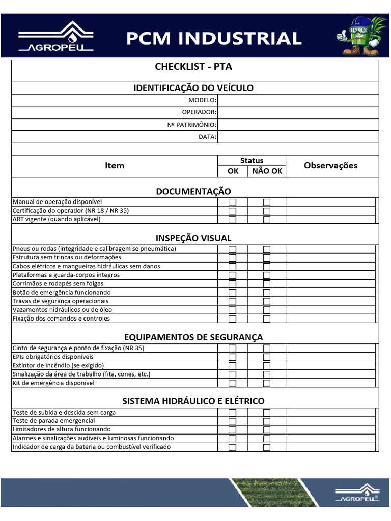 Checklist PTA | PDF