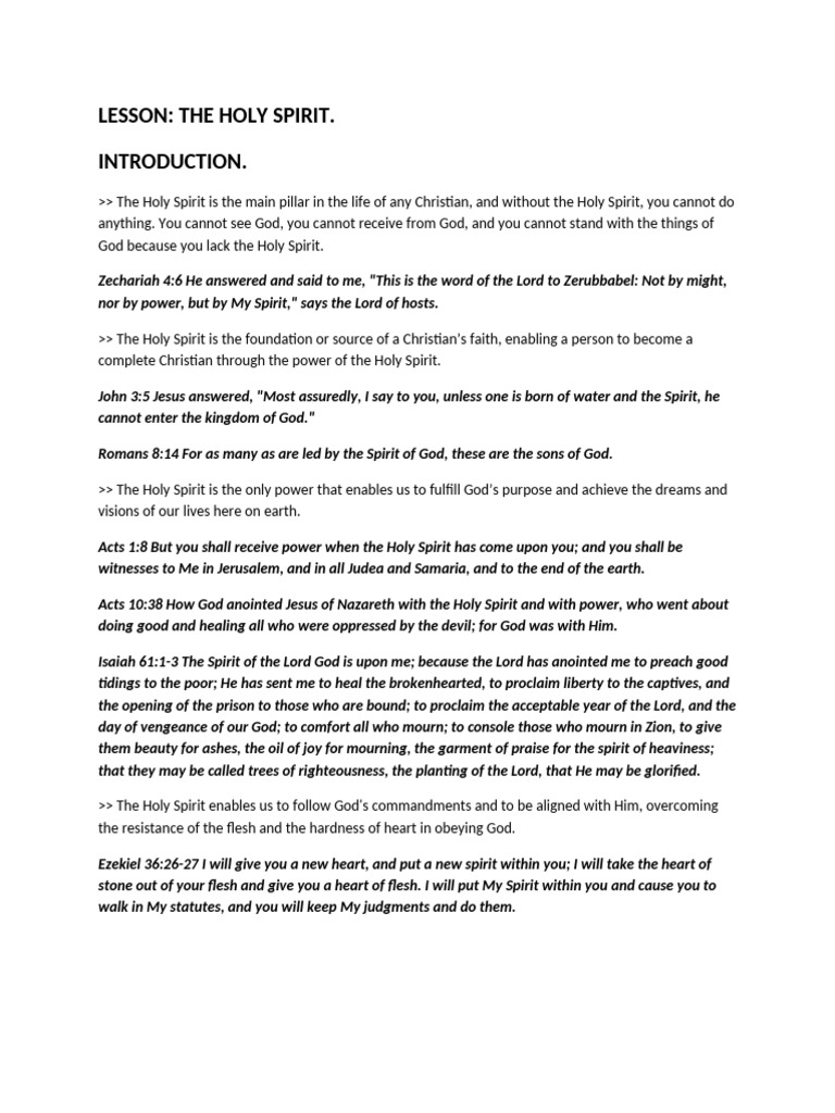 Lesson of May - The Hol-Wps Off | PDF | Jesus | Holy Spirit