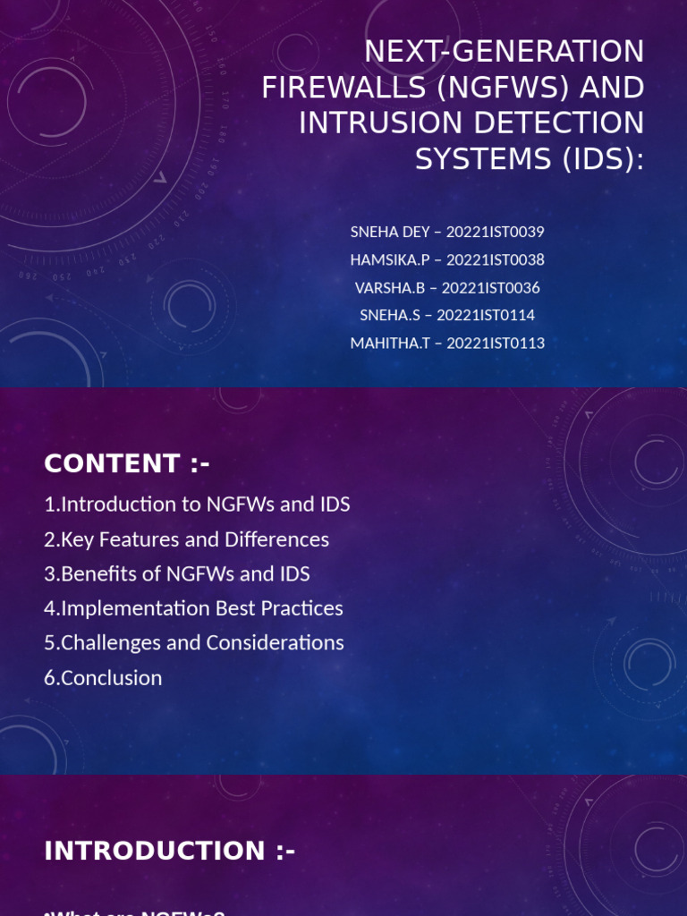 Next-Generation Firewalls (NGFWS) and Intrusion Detection | PDF | Security | Computer Security