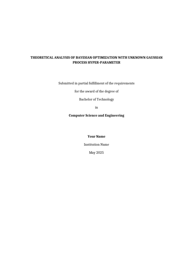 Bayesian Optimization Report Part1 | PDF