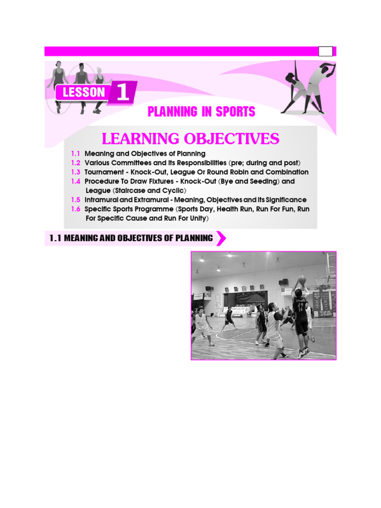 Chapter 1 (Planning in Sports... | PDF | Tournament | Sports