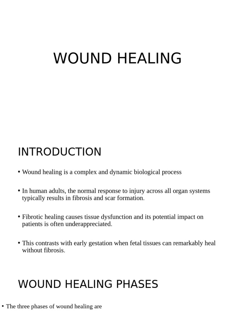 Phases and Mechanisms of Wound Healing | PDF | Wound Healing | Angiogenesis