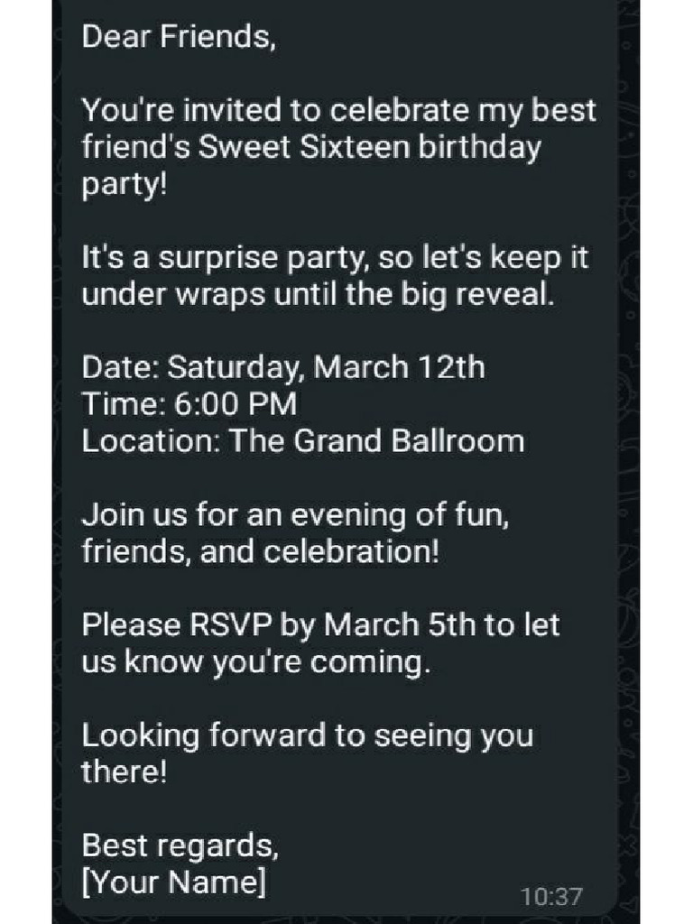 Invitation Format | PDF