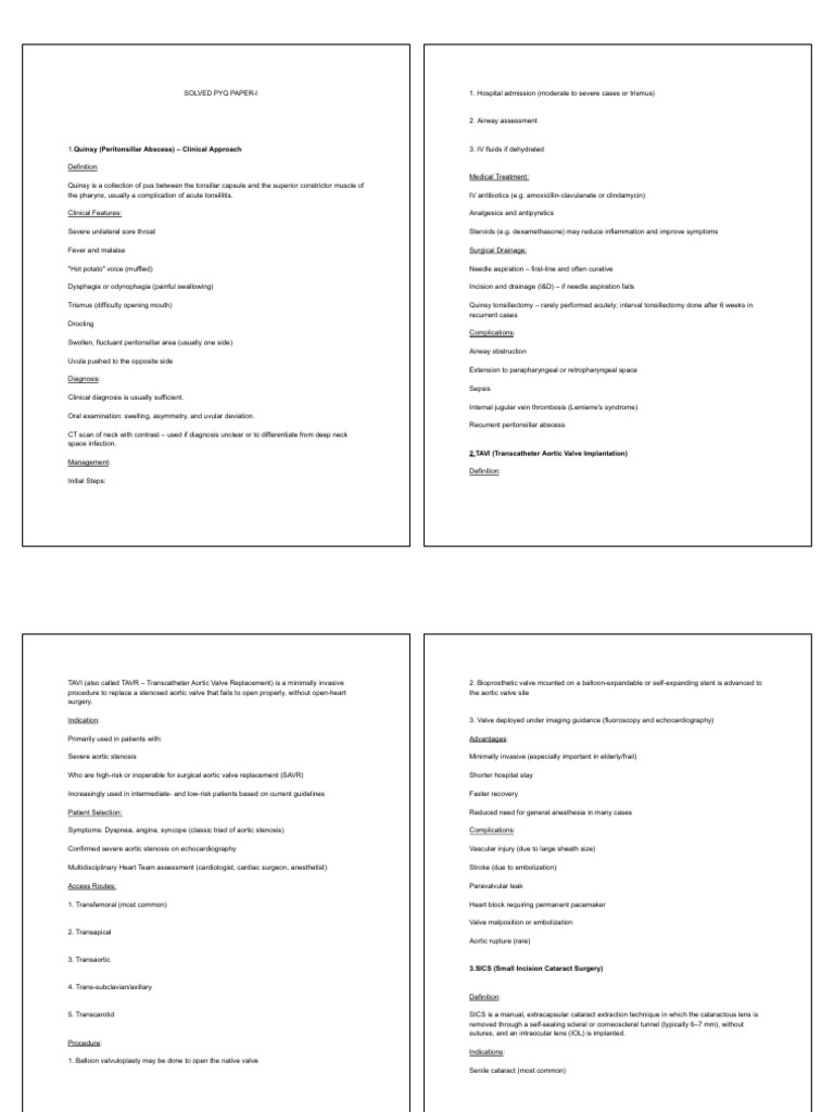 Solved Pyq Paper 1 | PDF | Coronary Artery Bypass Surgery | Heart