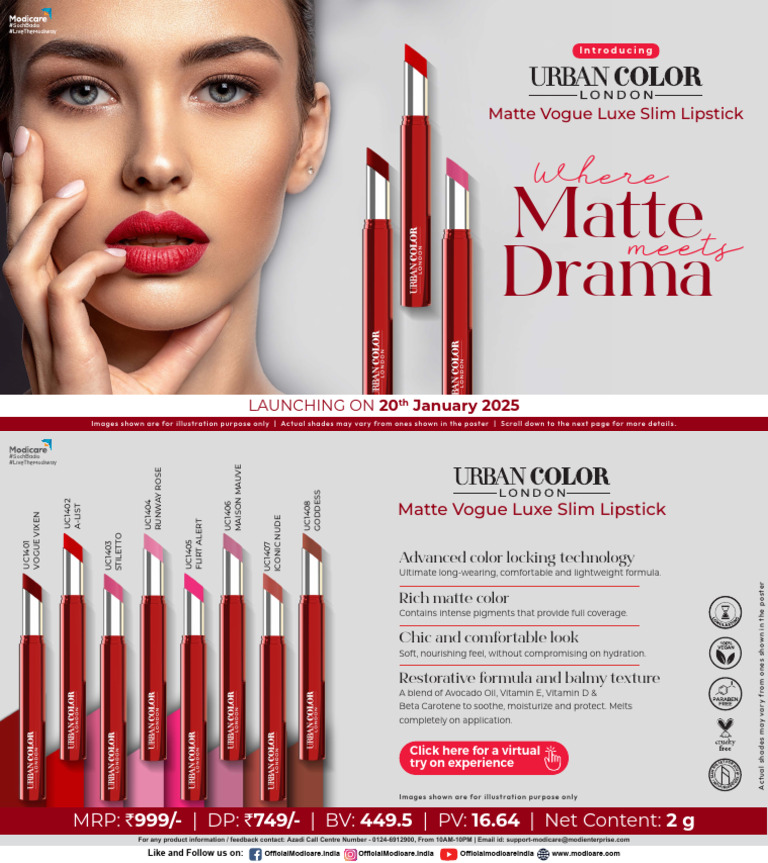 02 UCL Matte Vogue Luxe Slim Lipstick | PDF