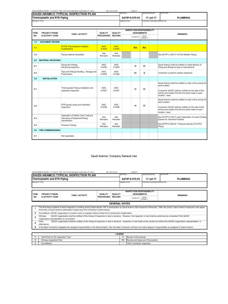 Thermoplastic Pipes Installer Qualification Procedure | PDF | Pipe (Fluid Conveyance ...