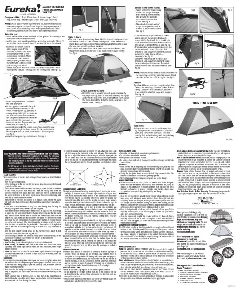 Grand Manan Tent Assembly Guide | PDF | Tent | Ultraviolet