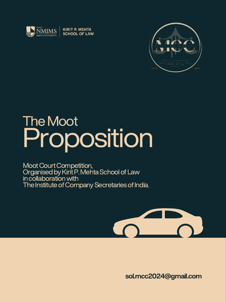Moot Proposition, KPMSOL X ICSI Moot Court Competition | PDF