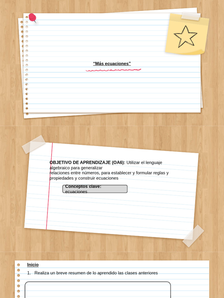 Oa 6 Nivel 2 PPT3 | PDF | Ecuaciones | Matemáticas