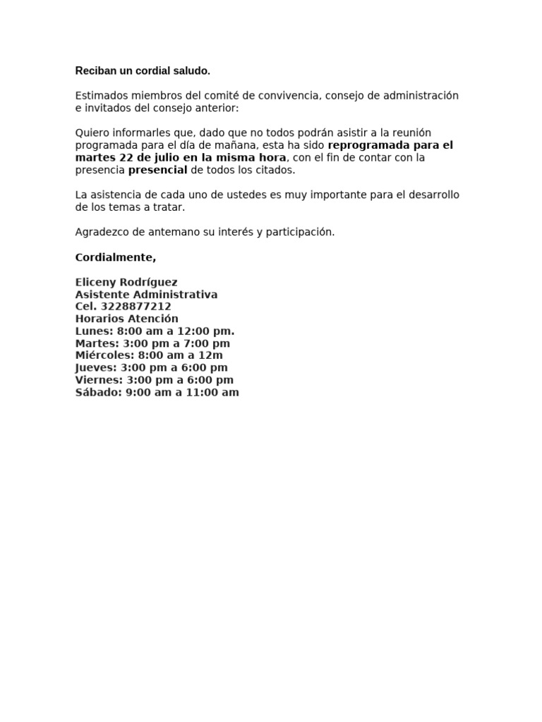 Reciban Un Cordial Saludo | PDF